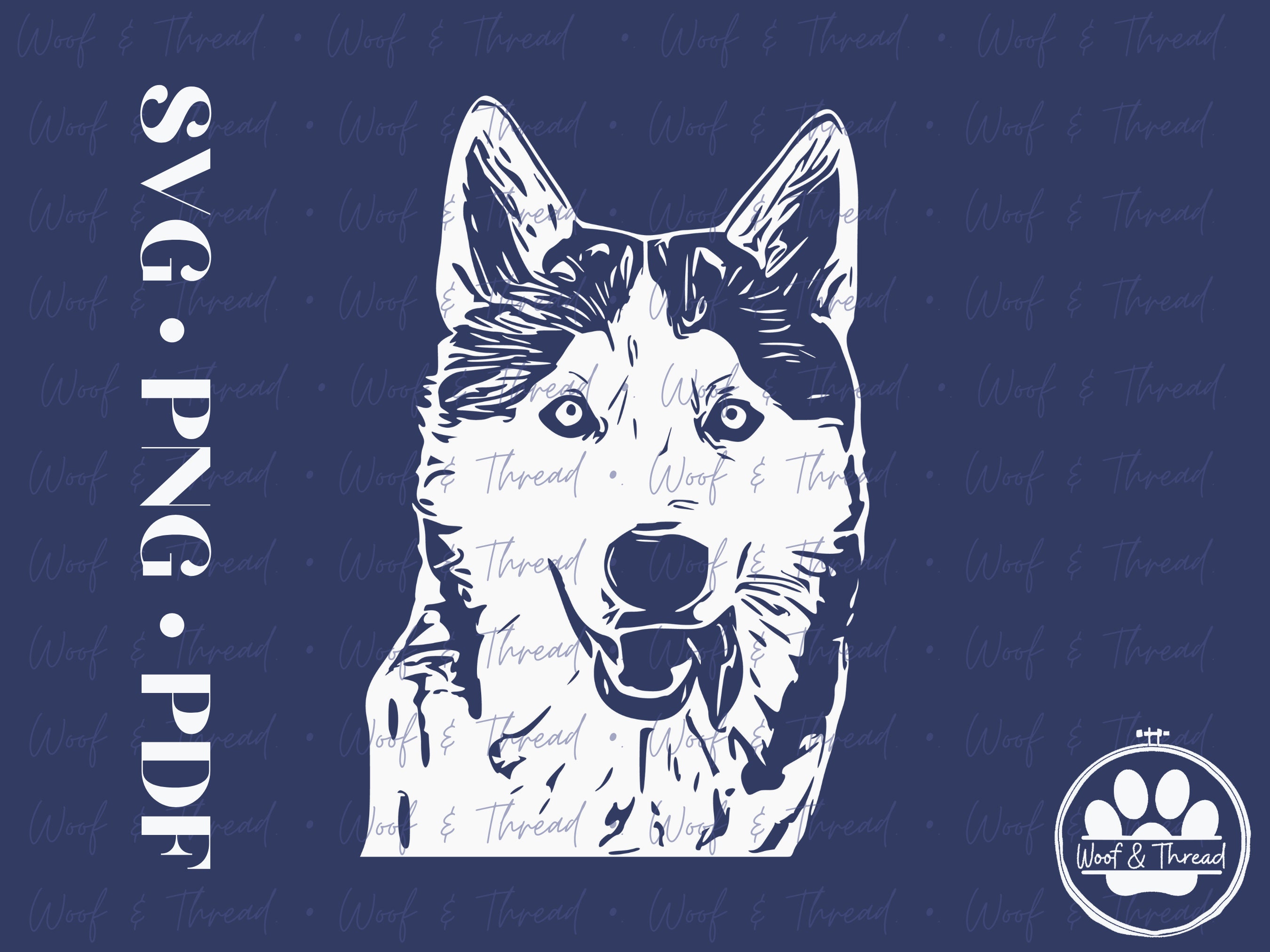 Husky 2 Clipart Dog Clipart Line Art Dog Dog Illustration - Etsy