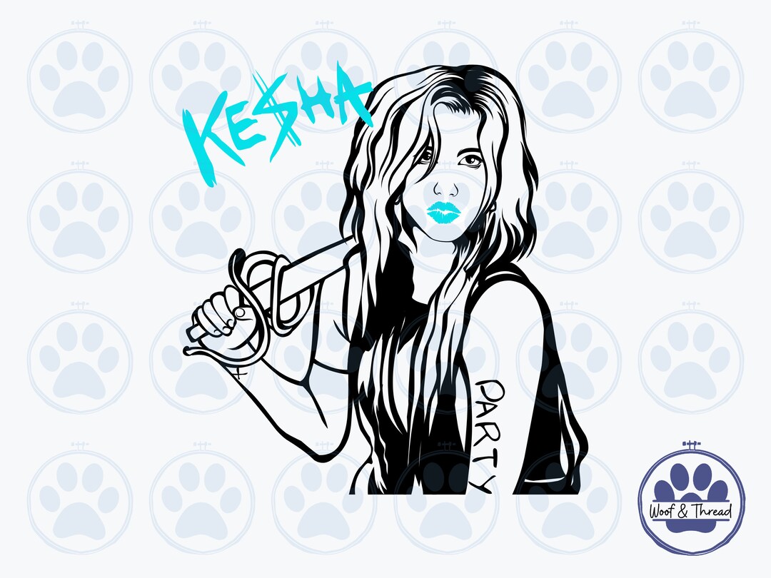 Kesha Clipart SVG de moda, PNG, JPEG, Archivo de corte Cricut, Sublimación, Moda, Kesha, Viral ...