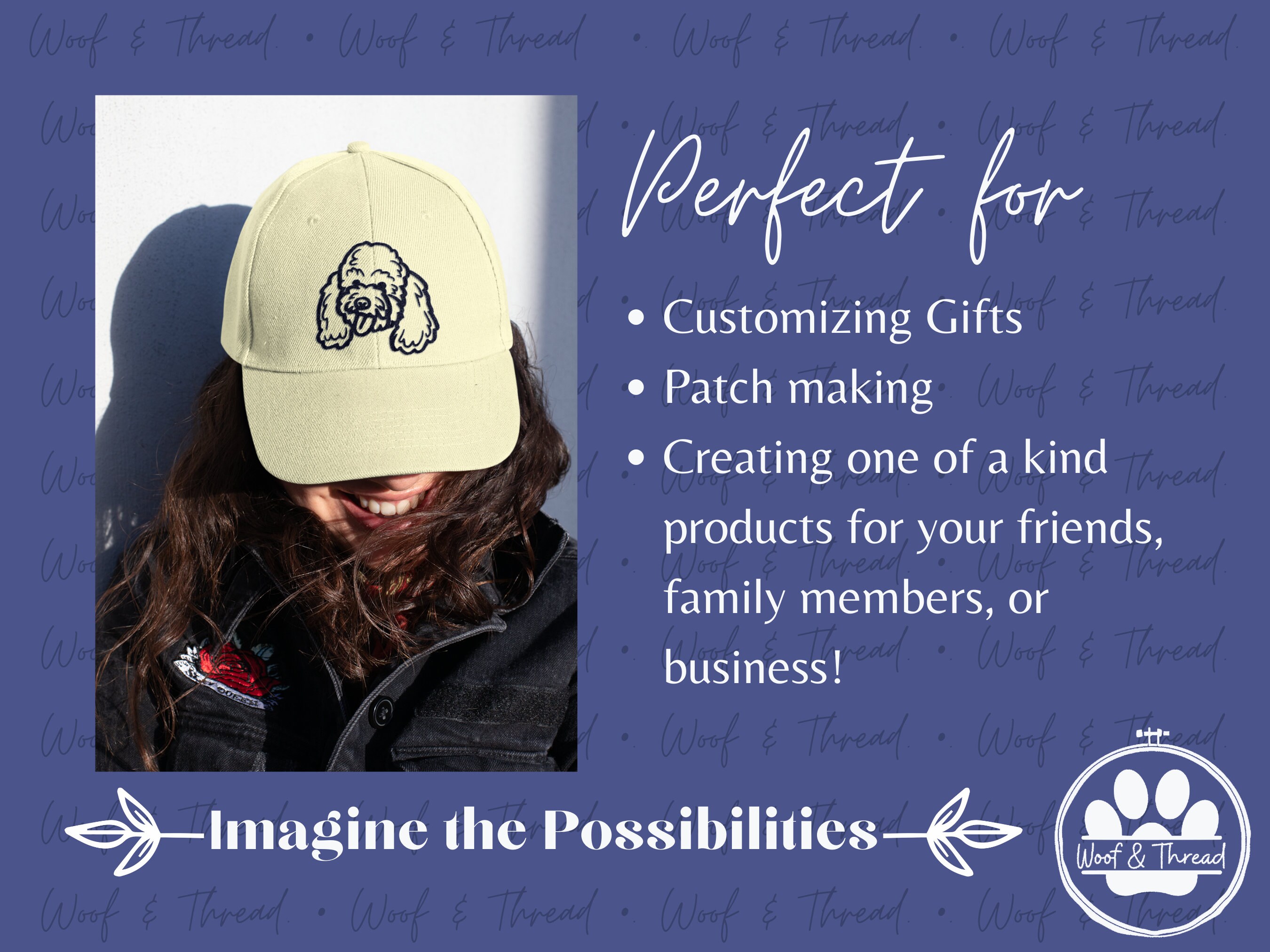 Cockapoo 2 Machine Embroidery File Design 4 X 4 Inch Hoop Cockapoo ...