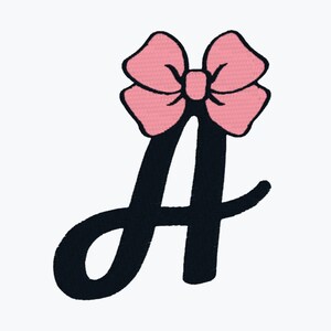 Bow Monogram Embroidery Font Letters Girly Machine Embroidery, Monogram ...