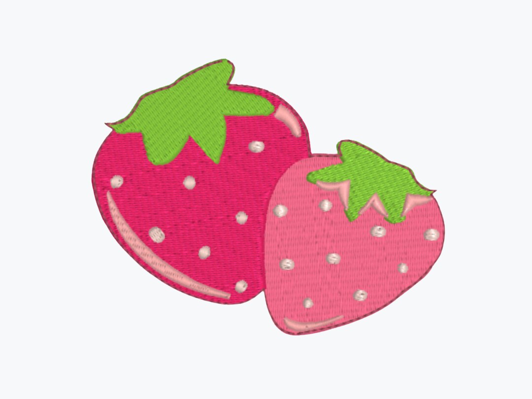 Strawberries Embroidery File Design 4 X 4 Inch Hoop Embroidery Design ...