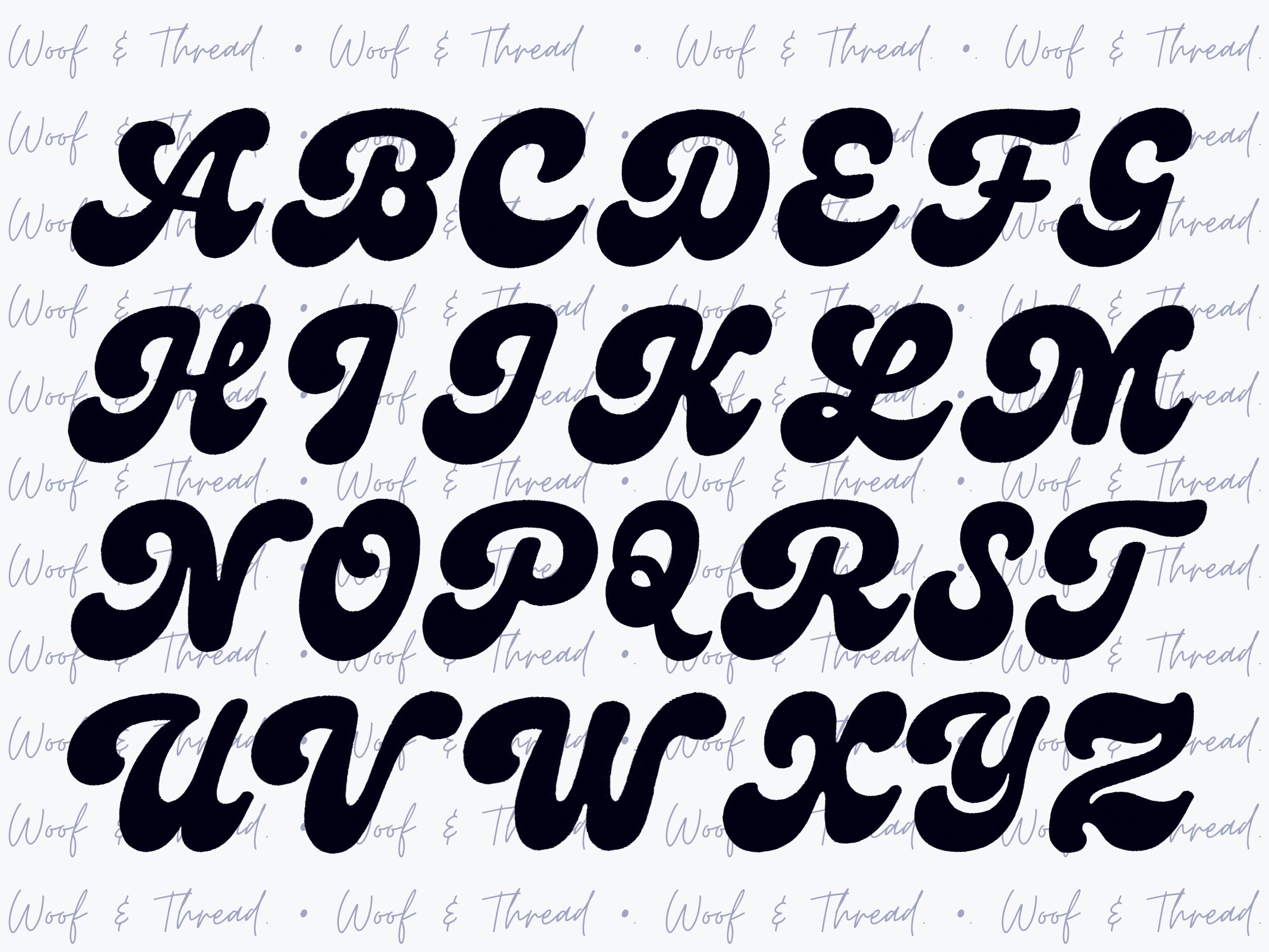 Retro Embroidery Font Letters Mini Machine Embroidery, 4 X 4 Inch ...