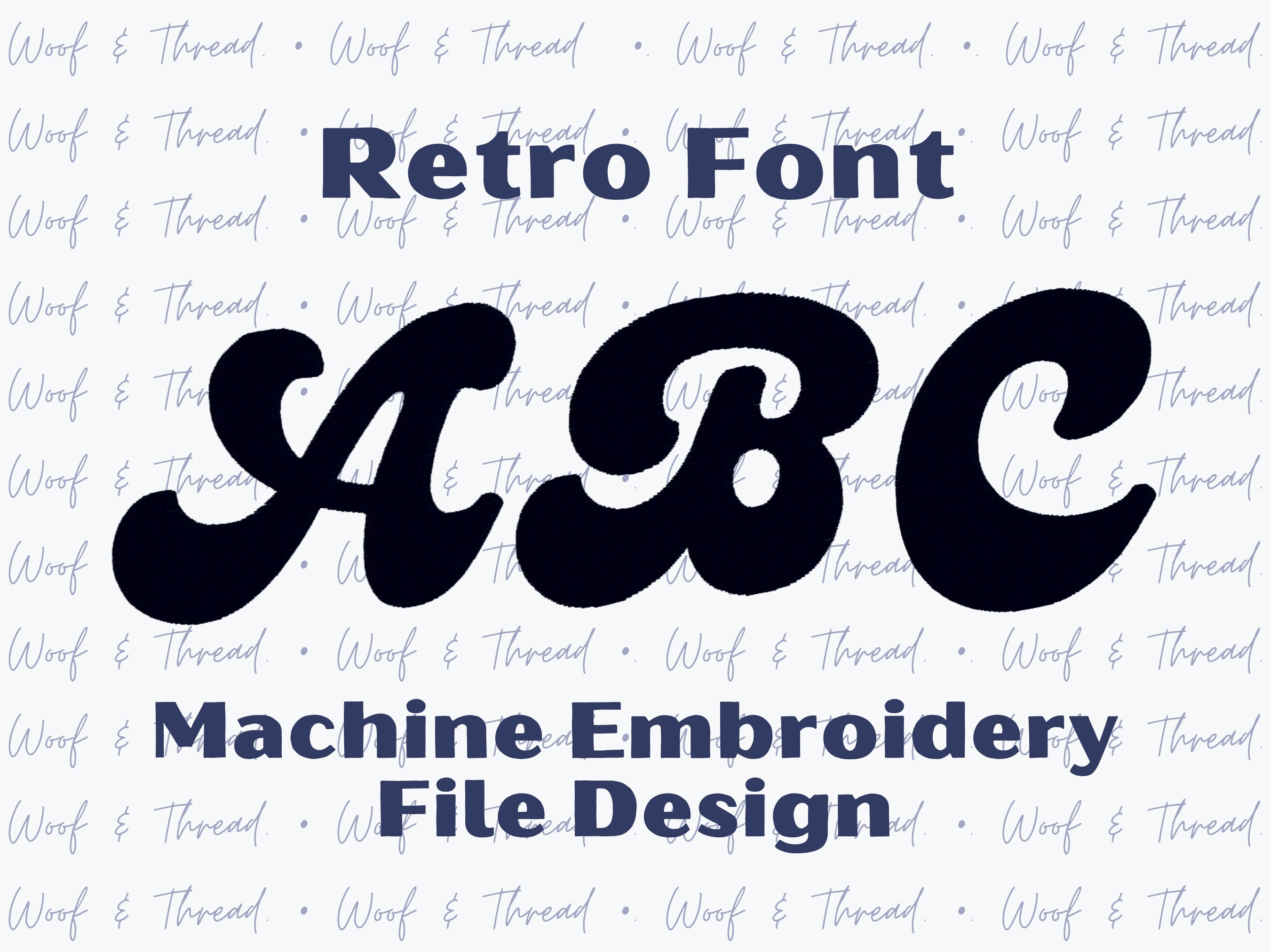 Retro Embroidery Font Letters Mini Machine Embroidery, 4 X 4 Inch ...