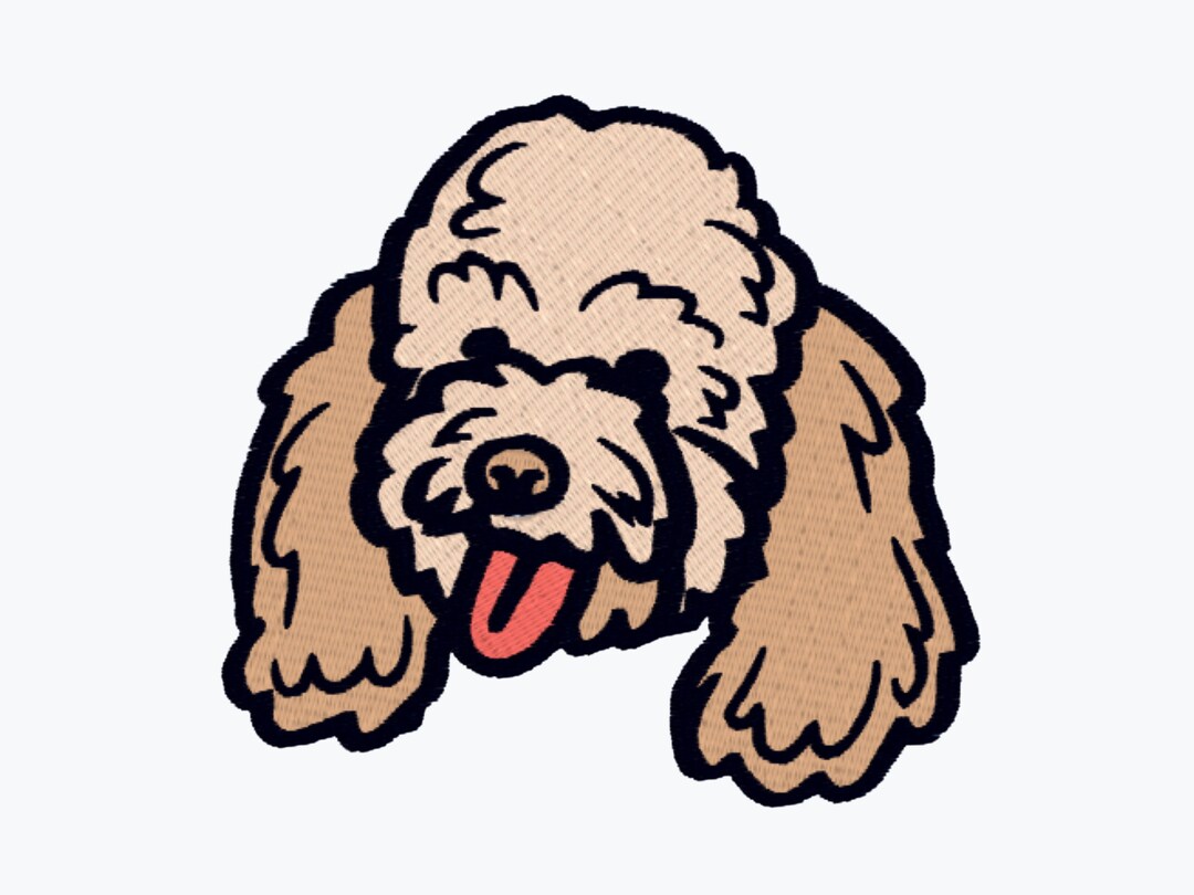 Cockapoo 2 Machine Embroidery File Design 4 X 4 Inch Hoop Cockapoo ...