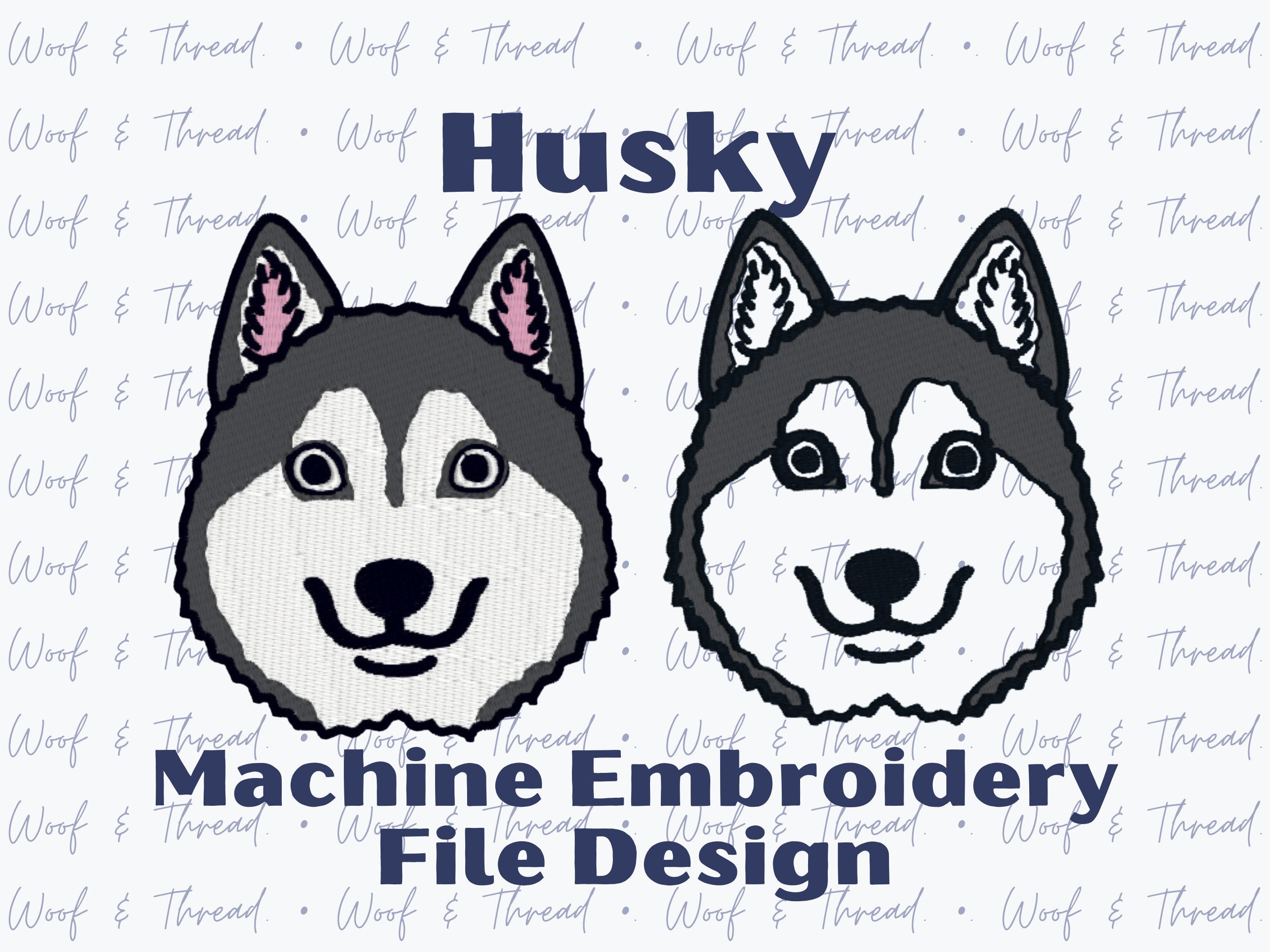 Husky Machine Embroidery File Design 4 X 4 Inch Hoop Husky Embroidery ...