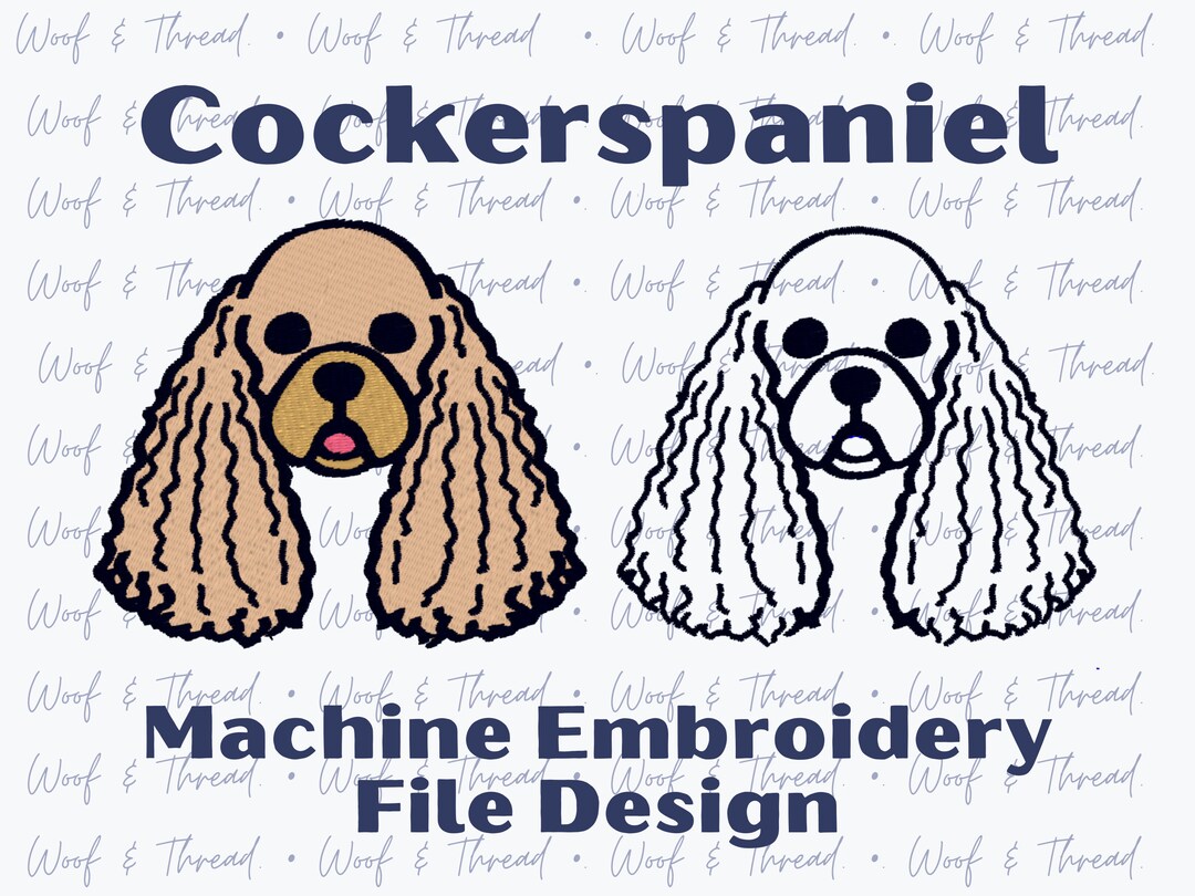 American Cockerspaniel Machine Embroidery File Design 4 X 4 - Etsy