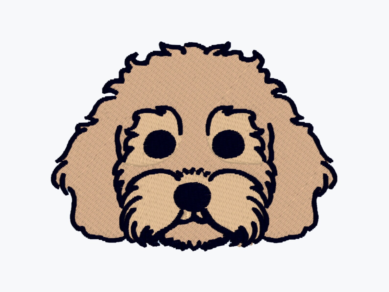Cockapoo Machine Embroidery File Design 4 X 4 Inch Hoop Cockapoo ...