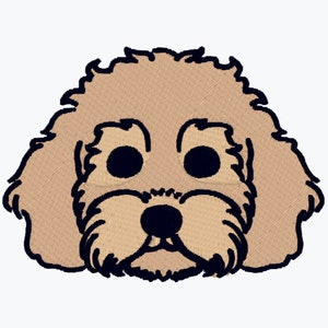 Cockapoo Machine Embroidery File Design 4 X 4 Inch Hoop Cockapoo ...