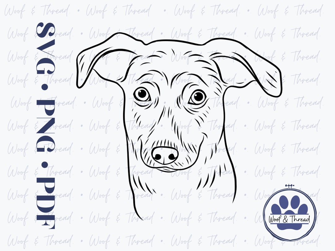 Potcake 1 Clipart, Dog Clipart, Line Art Dog, Dog Illustration ...