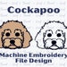 Cockapoo Machine Embroidery File Design 4 X 4 Inch Hoop Cockapoo ...