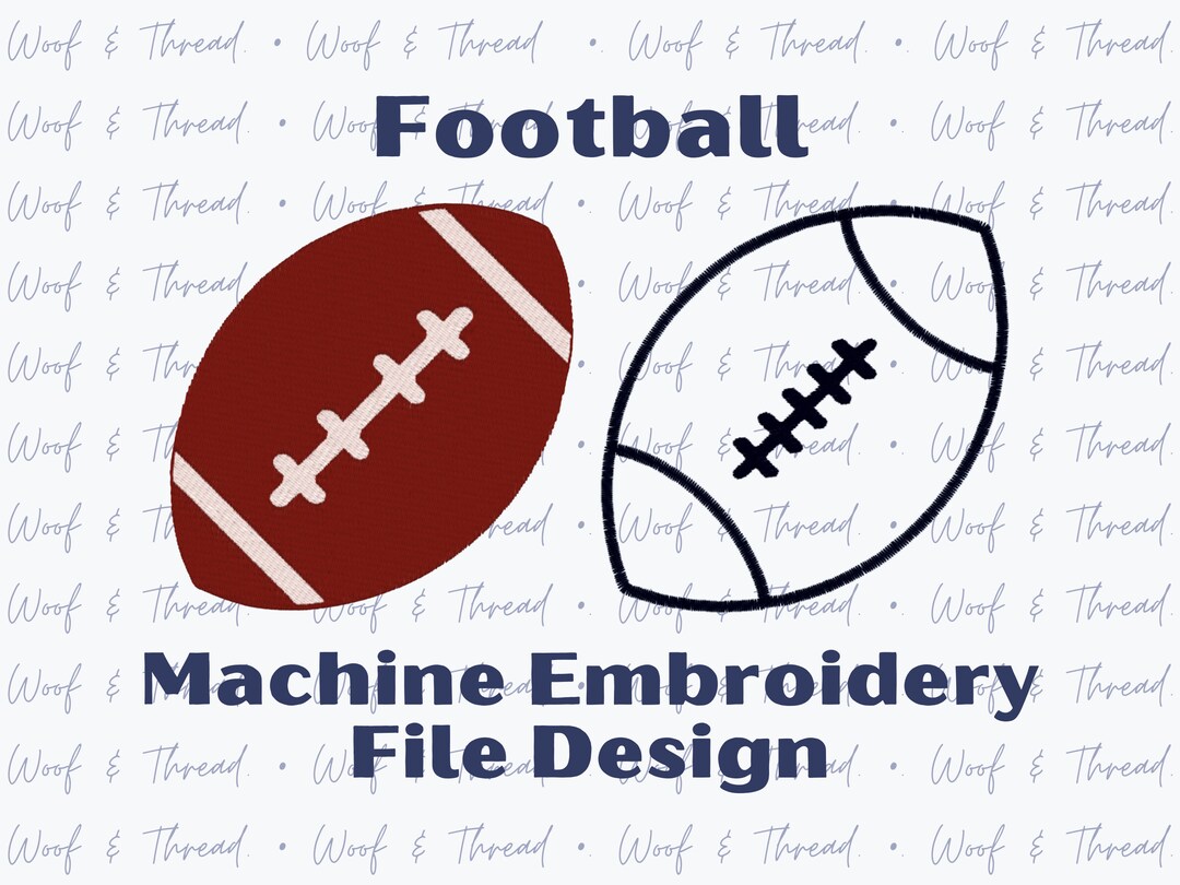 Football Embroidery File Design 4 X 4 Inch Hoop Sports, Emrboidery Art ...