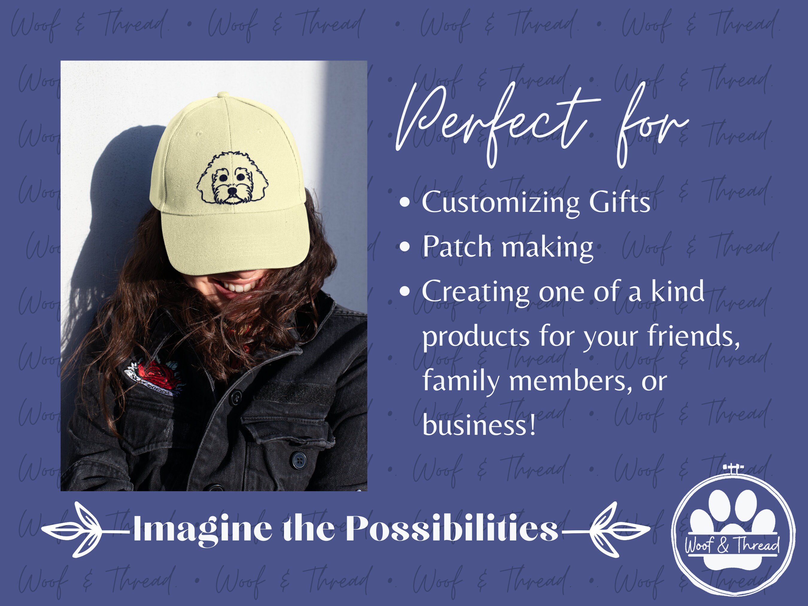 Cockapoo Machine Embroidery File Design 4 X 4 Inch Hoop Cockapoo ...