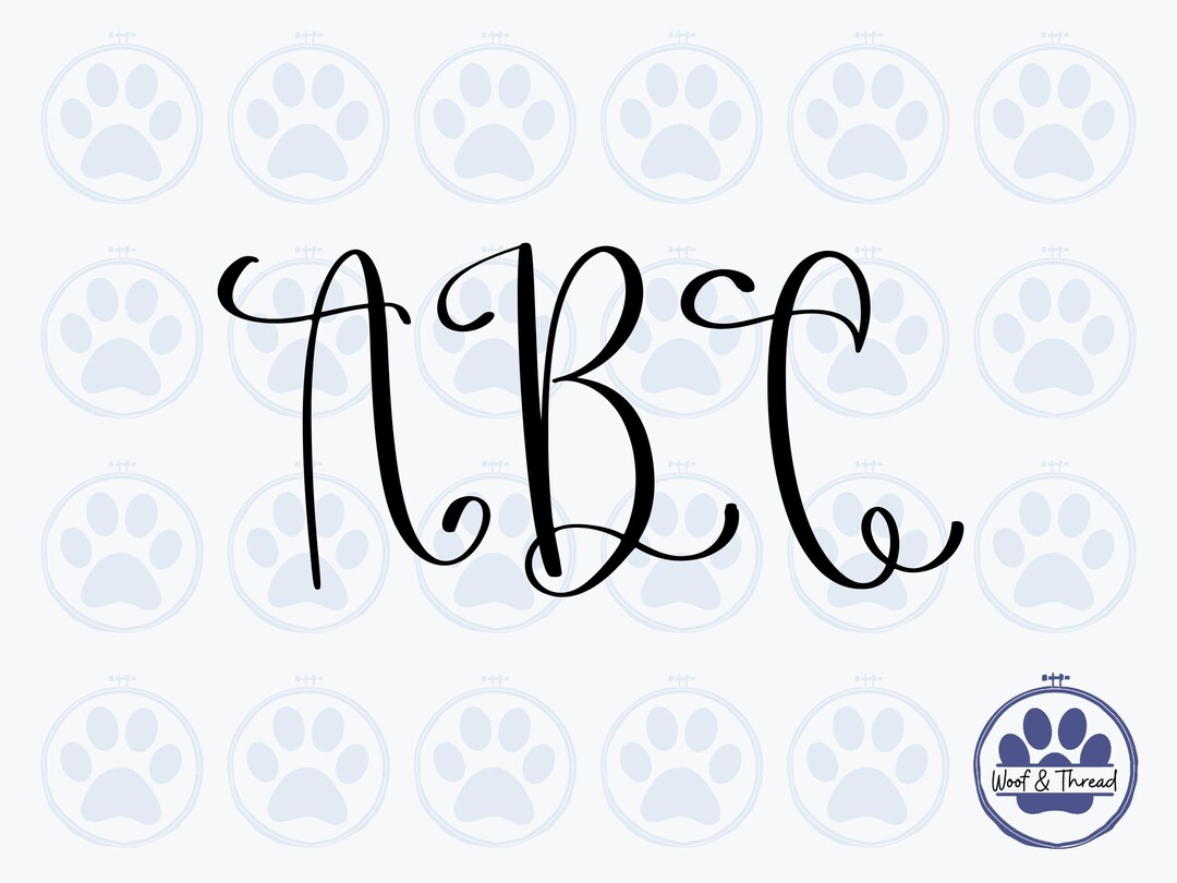 Cutesy Monogram Letters Letters, Initials, Sublimation Art, Cursive ...