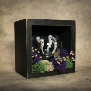 Miniature 2.5” Spooky Ghost Crystal Ball Shadow Box Diorama - Etsy