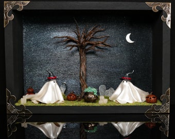 Ghost Story Box / Shadow Box Cemetery Diorama - Etsy