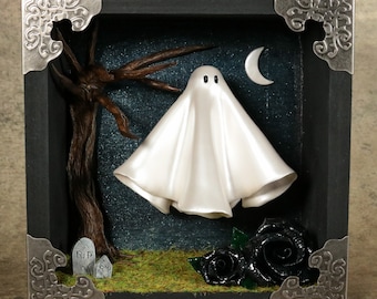 Ghost Story Box / Shadow Box Cemetery Diorama - Etsy