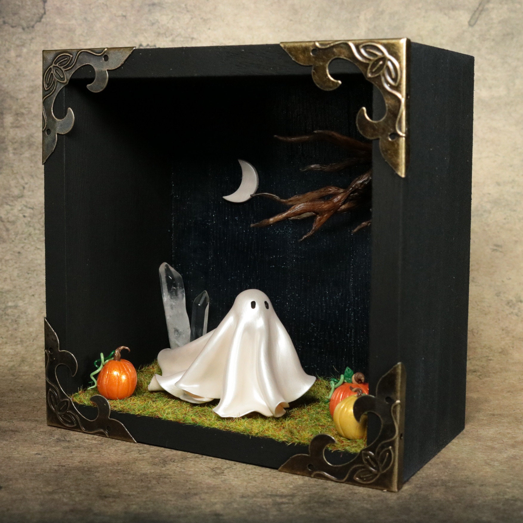 Ghost Story Box / Shadow Box Pumpkin Patch Diorama - Etsy
