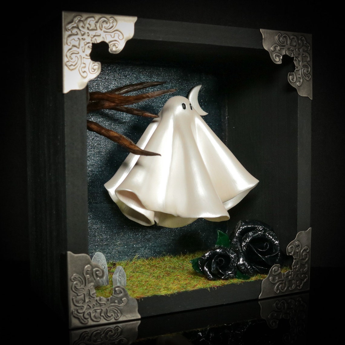Floating Ghost Story Box / Shadow Box Cemetery Diorama - Etsy
