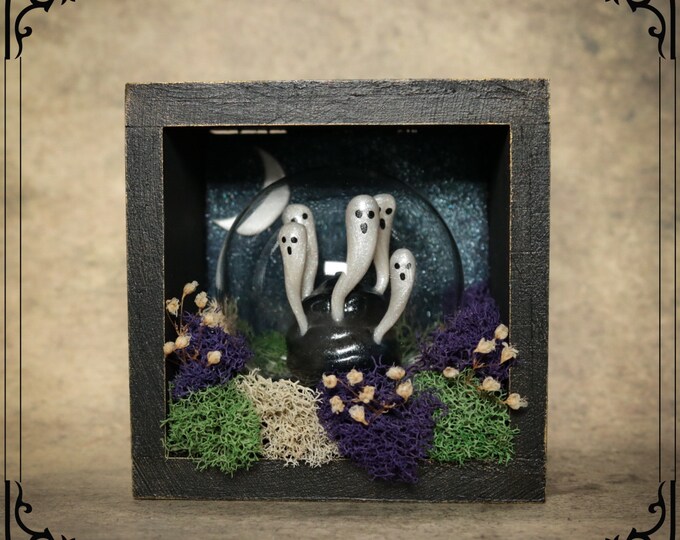 Witch Ghost Story Shadow Box Cemetery Diorama - Etsy Canada