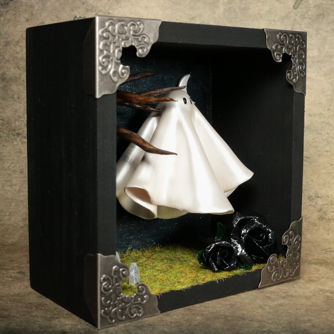 Floating Ghost Story Box / Shadow Box Cemetery Diorama - Etsy