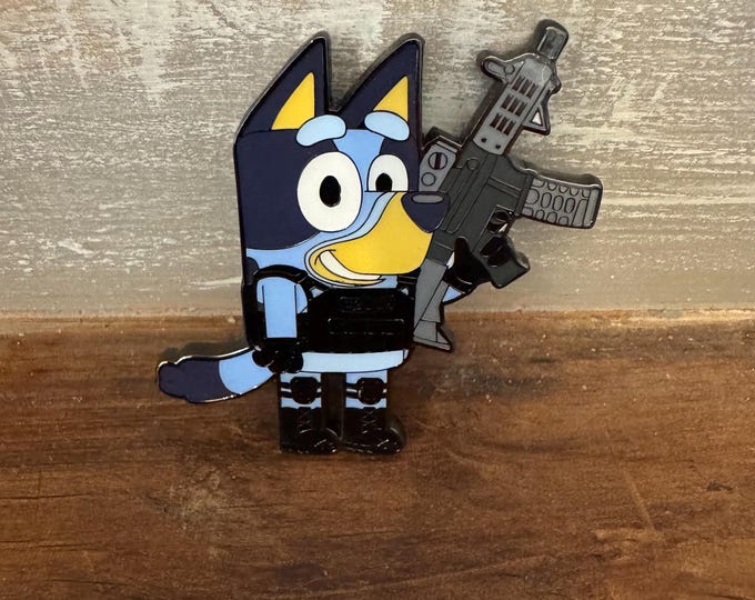 Slippery Slope PD Black Tactical Bluey Challenge Coin - Etsy