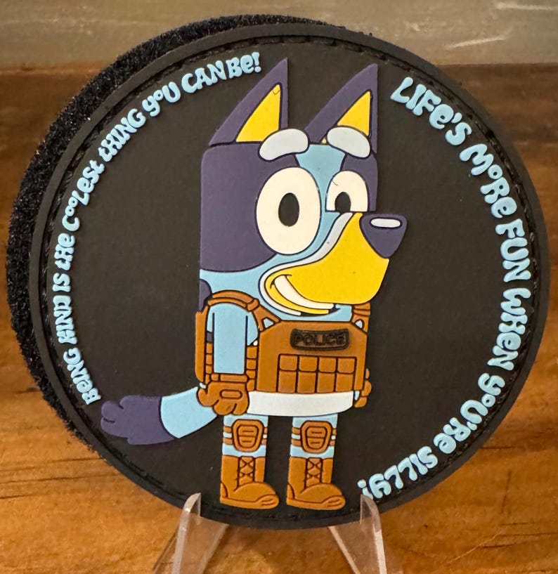 Tactical Bluey PVC Morale Patch - Etsy