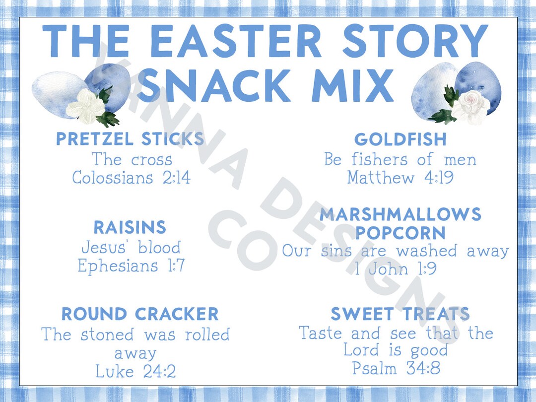 Digital Download - Easter Snack Mix Card - Etsy