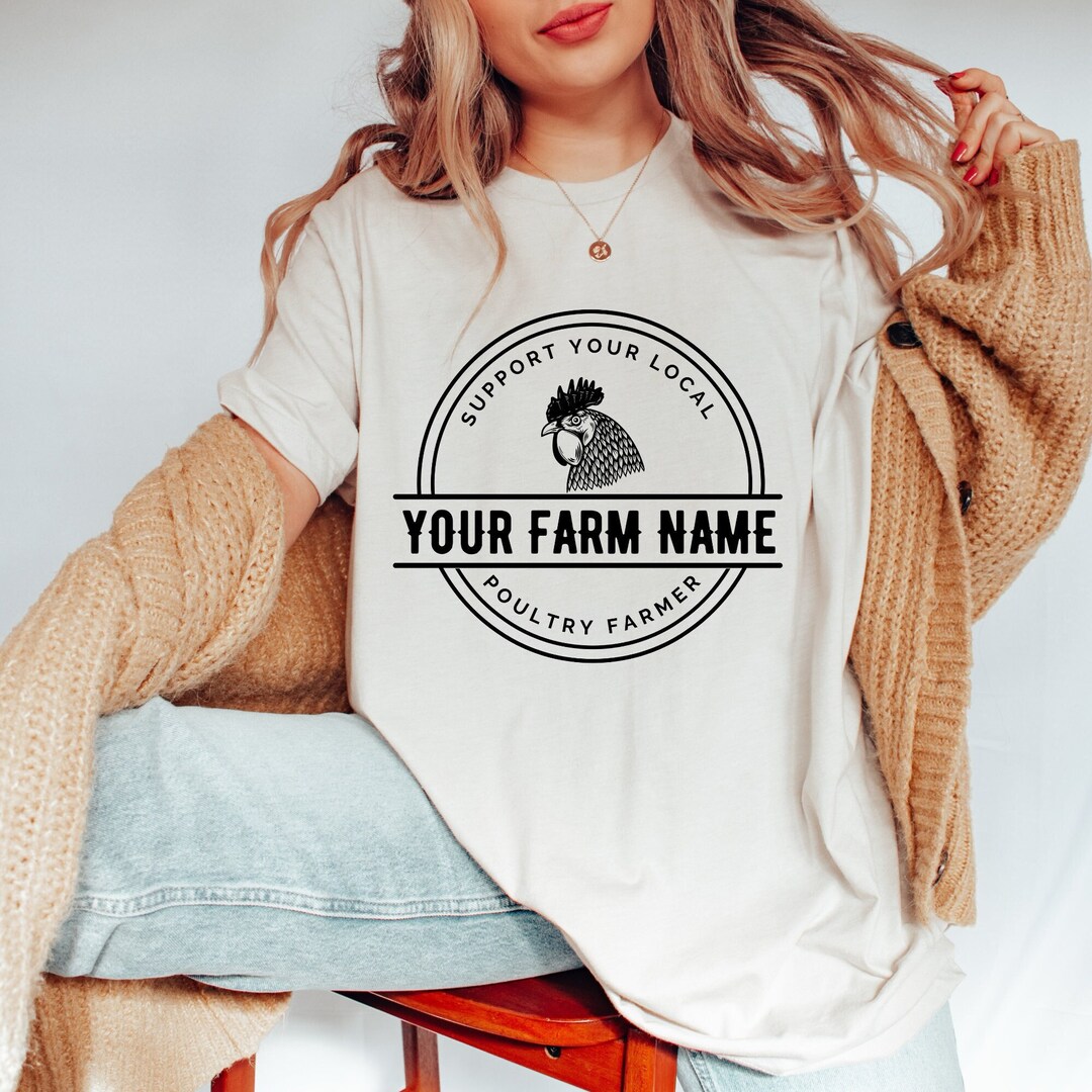 Custom Farm Name Shirt, Custom Farm Shirt, Custom Poultry Farm Shirt ...