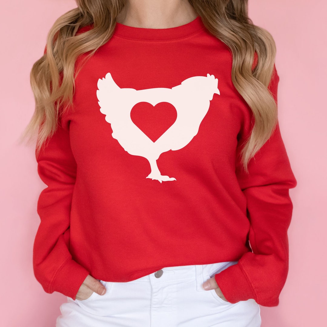 Valentines Chicken T-shirt or Sweater, Chicken Love, Birthday Gift for ...