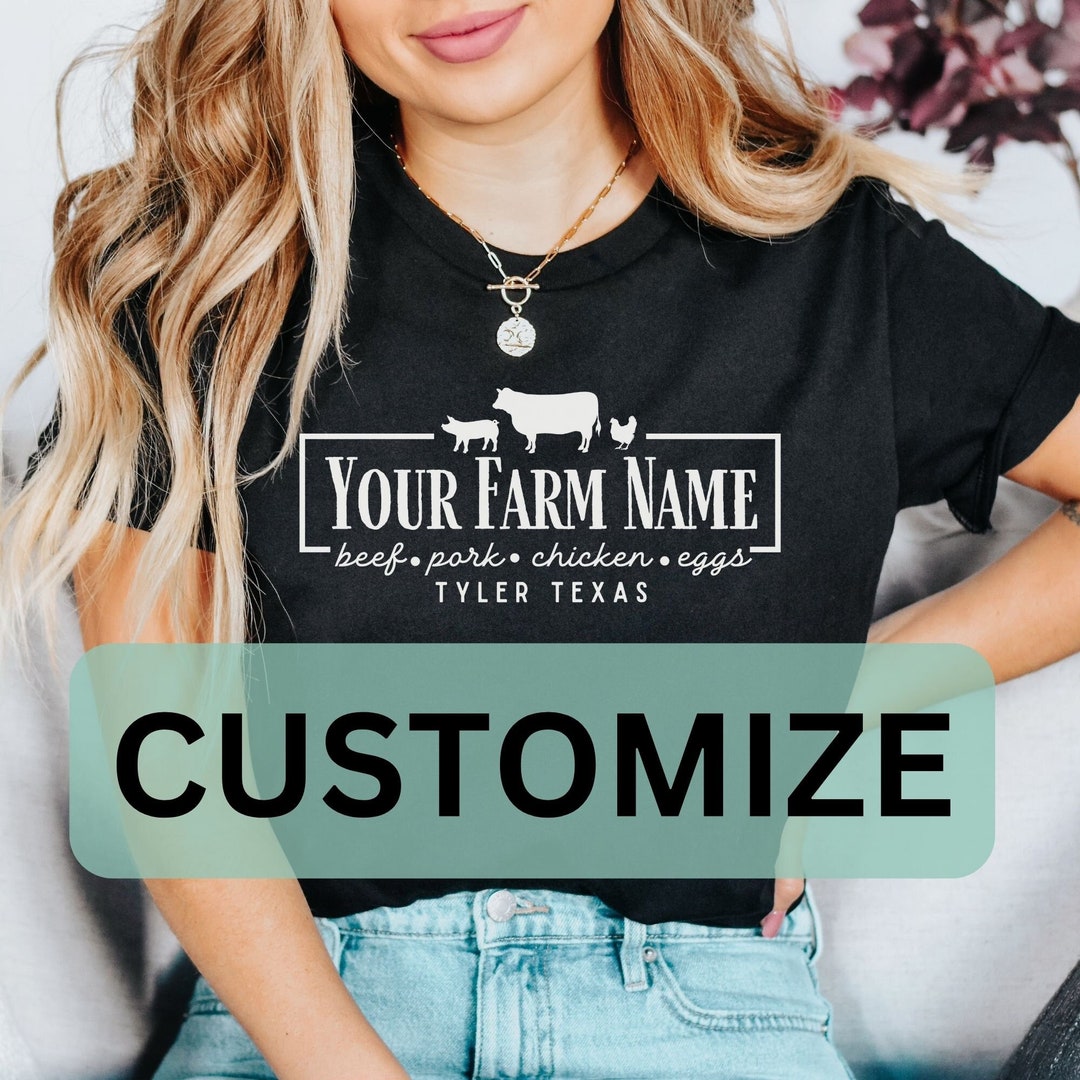 Custom Farm Shirt, Personalized Farm Shirt, Custom Beef Farm Shirt ...