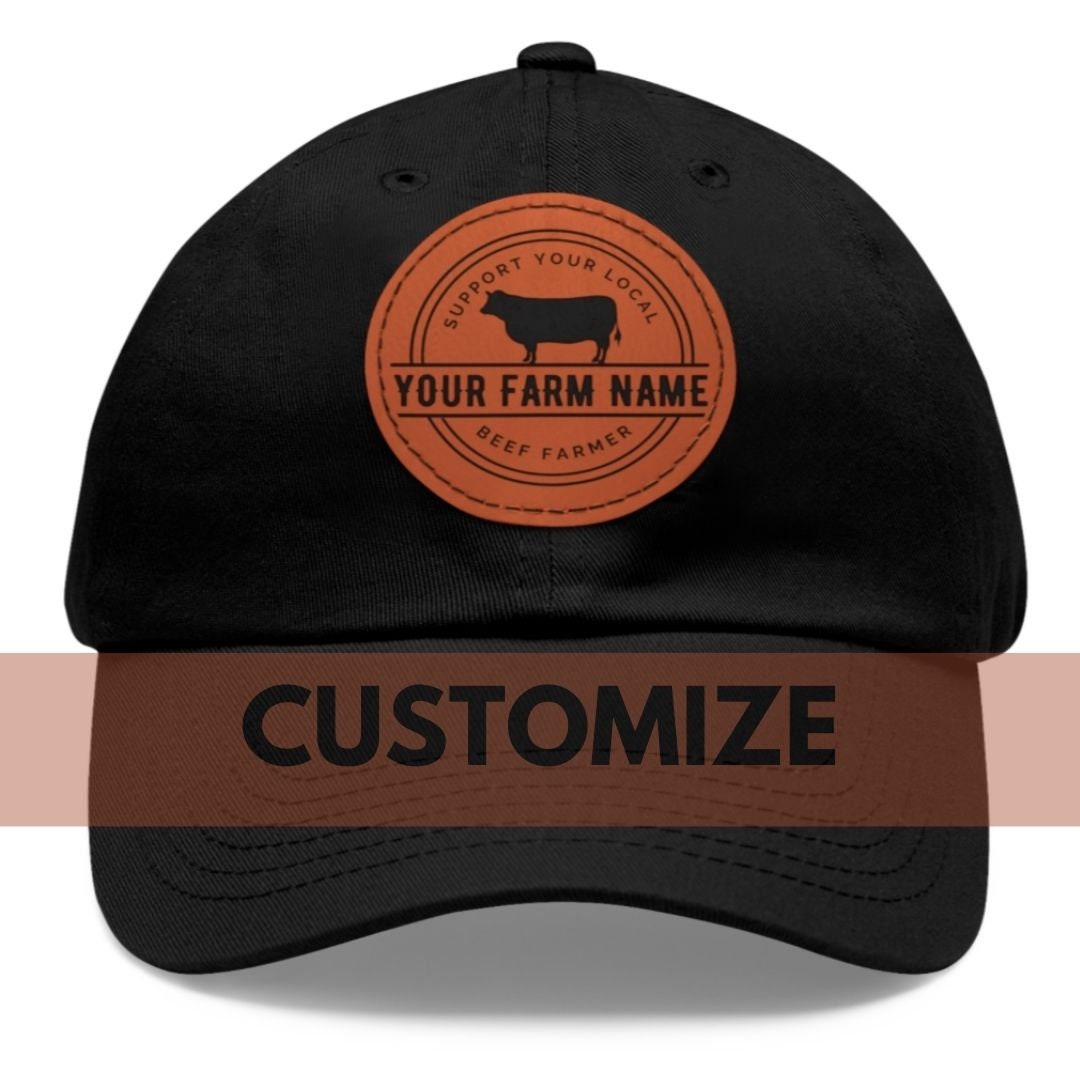 Custom Farm Name Hat, Personalized Farm Hat, Custom Beef Farm Hat ...