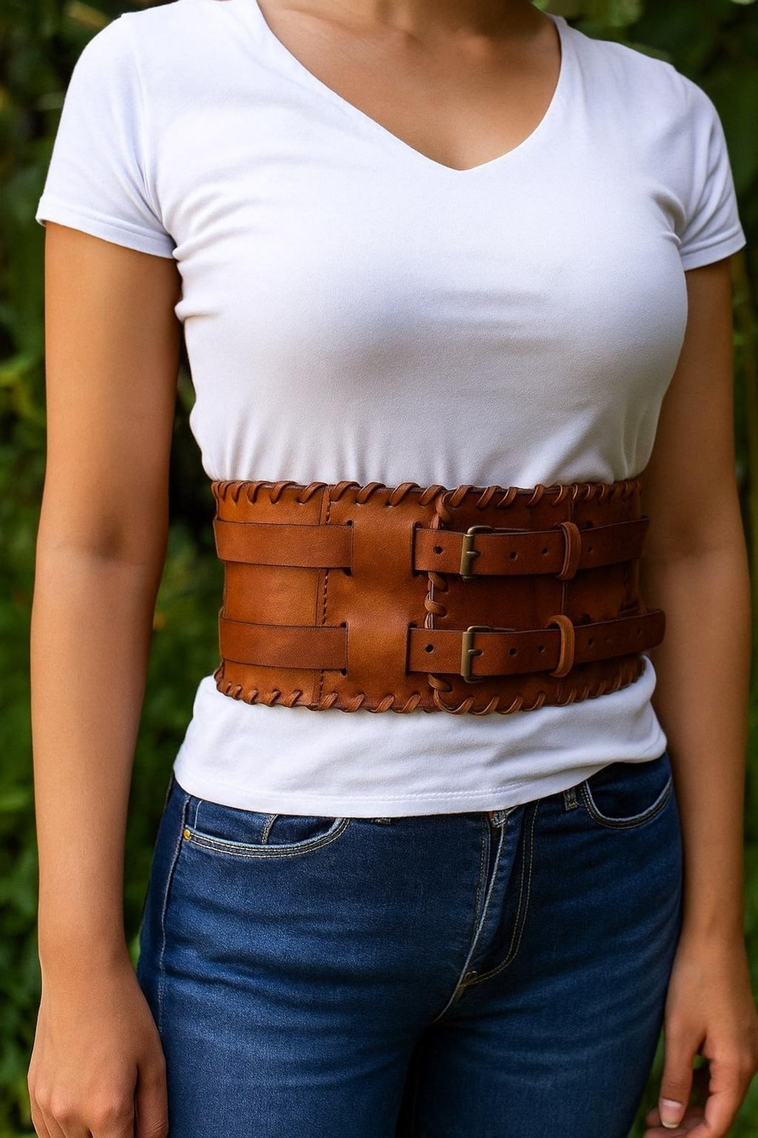 Great Description About Wide Leather Corset Belt