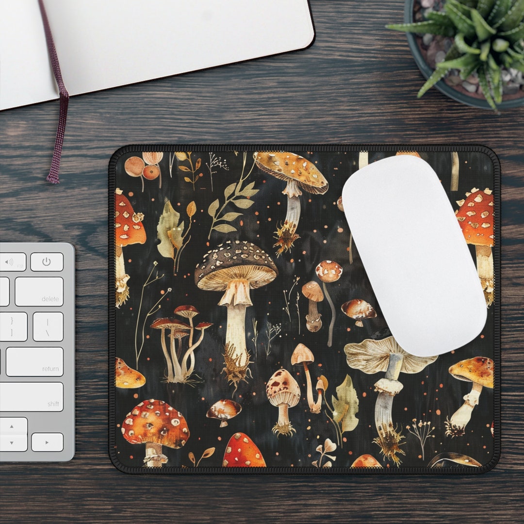 Mushroom Mouse Pad, Botanical, Fungi Mouse Pad, Fairycore, Cottagecore ...