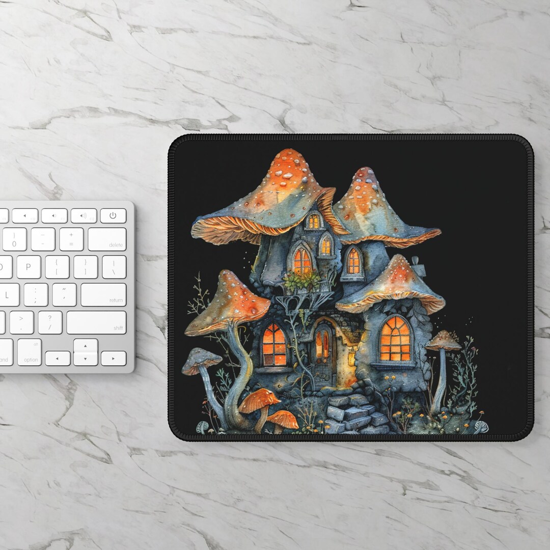 Botanical Gaming Mouse Pad, Fungi Mouse Pad, Cottagecore Mushroom ...