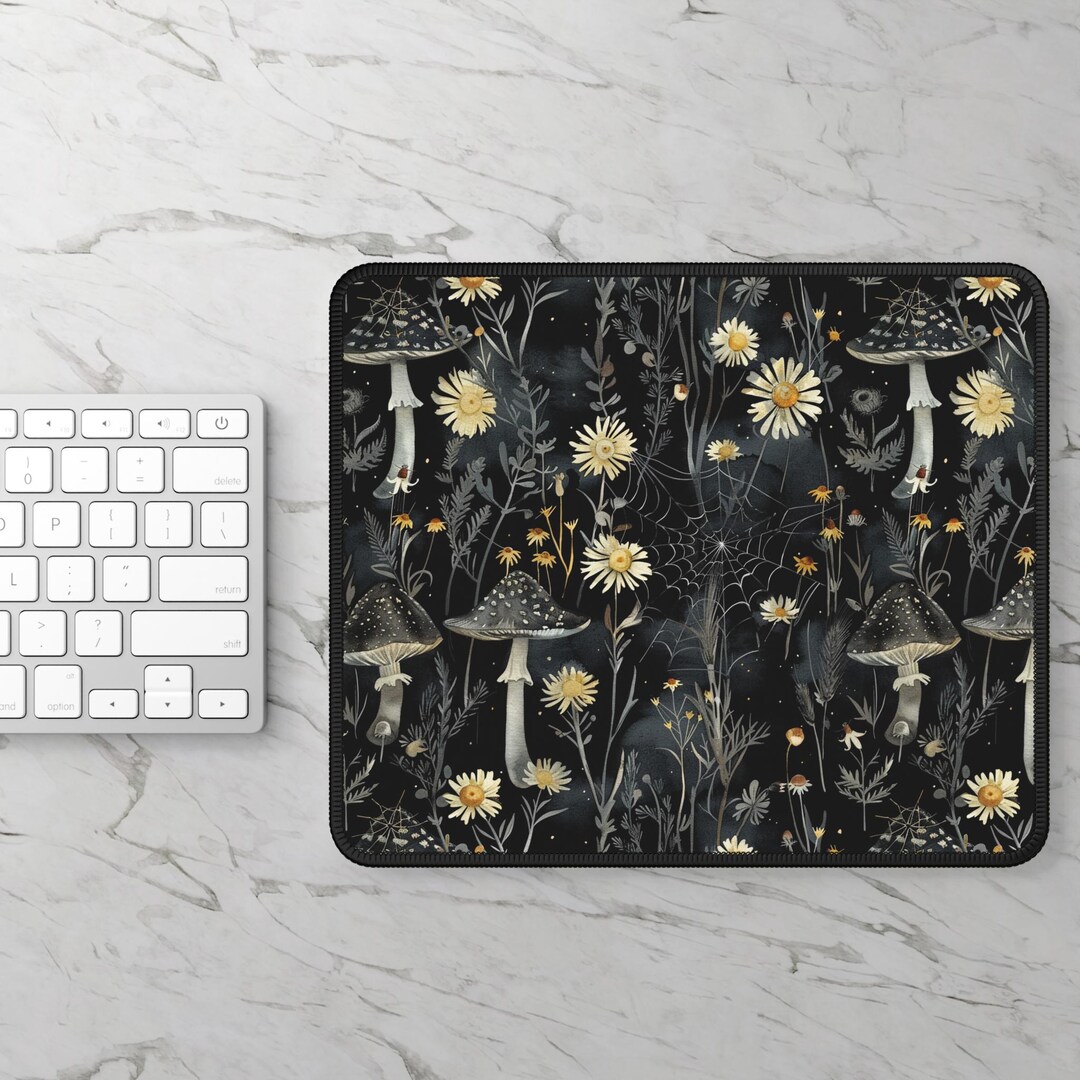 Botanical Gaming Mouse Pad, Fungi Mouse Pad, Cottagecore Mushroom ...