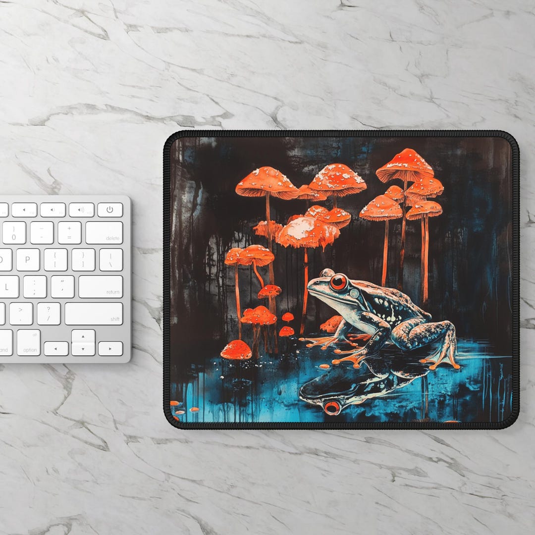 Botanical Gaming Mouse Pad, Fungi Mouse Pad, Cottagecore Mushroom ...