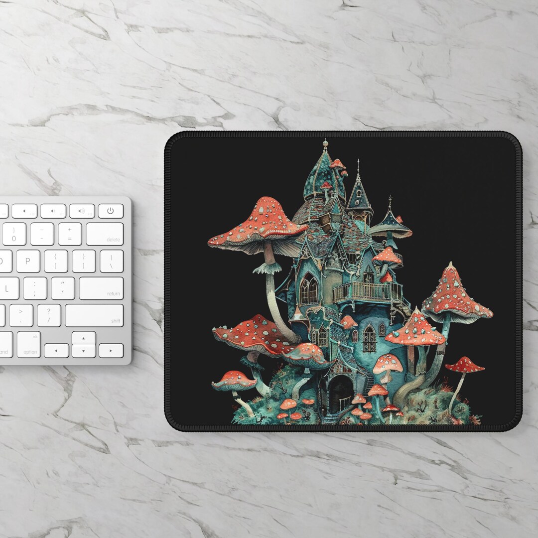Botanical Gaming Mouse Pad, Fungi Mouse Pad, Cottagecore Mushroom ...
