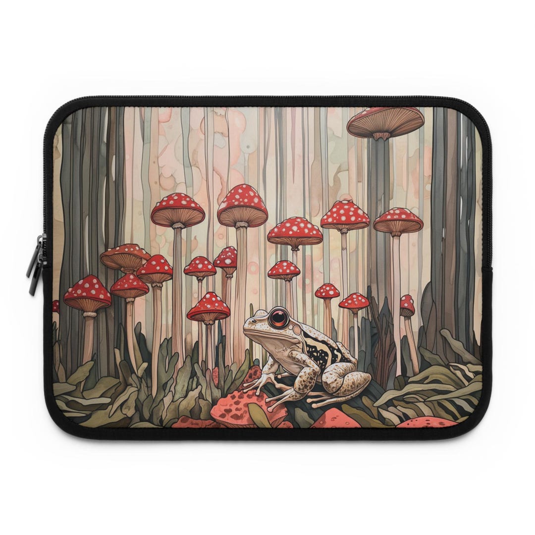 Watercolor Mushroom Laptop Sleeve, Moon Fairycore Fungi Case, 13 15 ...
