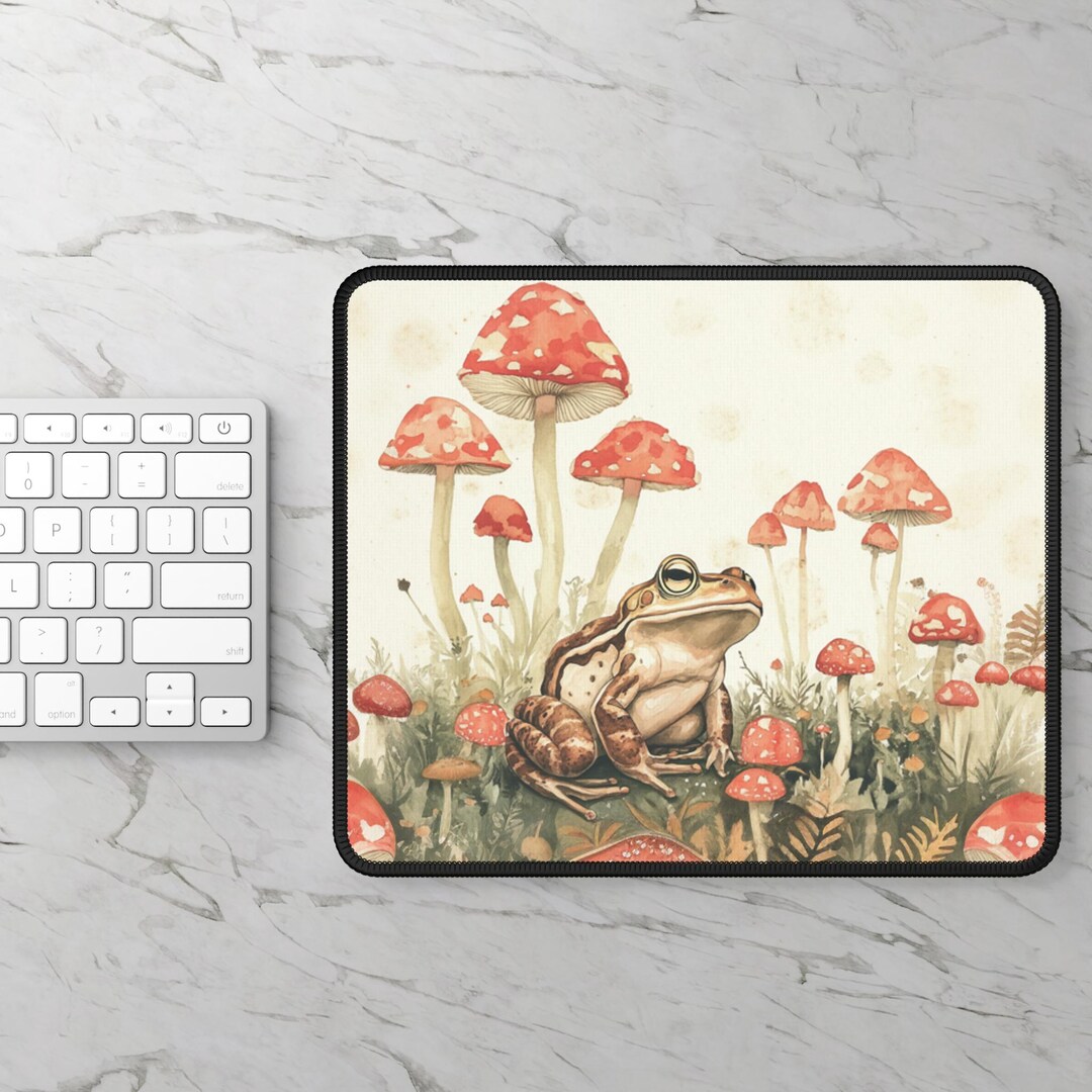 Botanical Gaming Mouse Pad, Fungi Mouse Pad, Cottagecore Mushroom ...