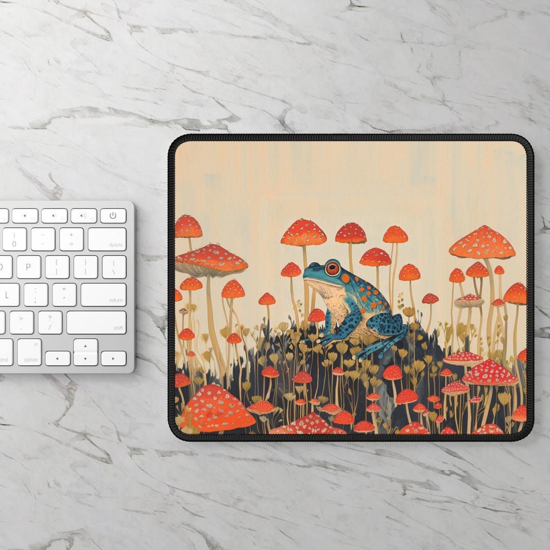Botanical Gaming Mouse Pad, Fungi Mouse Pad, Cottagecore Mushroom ...