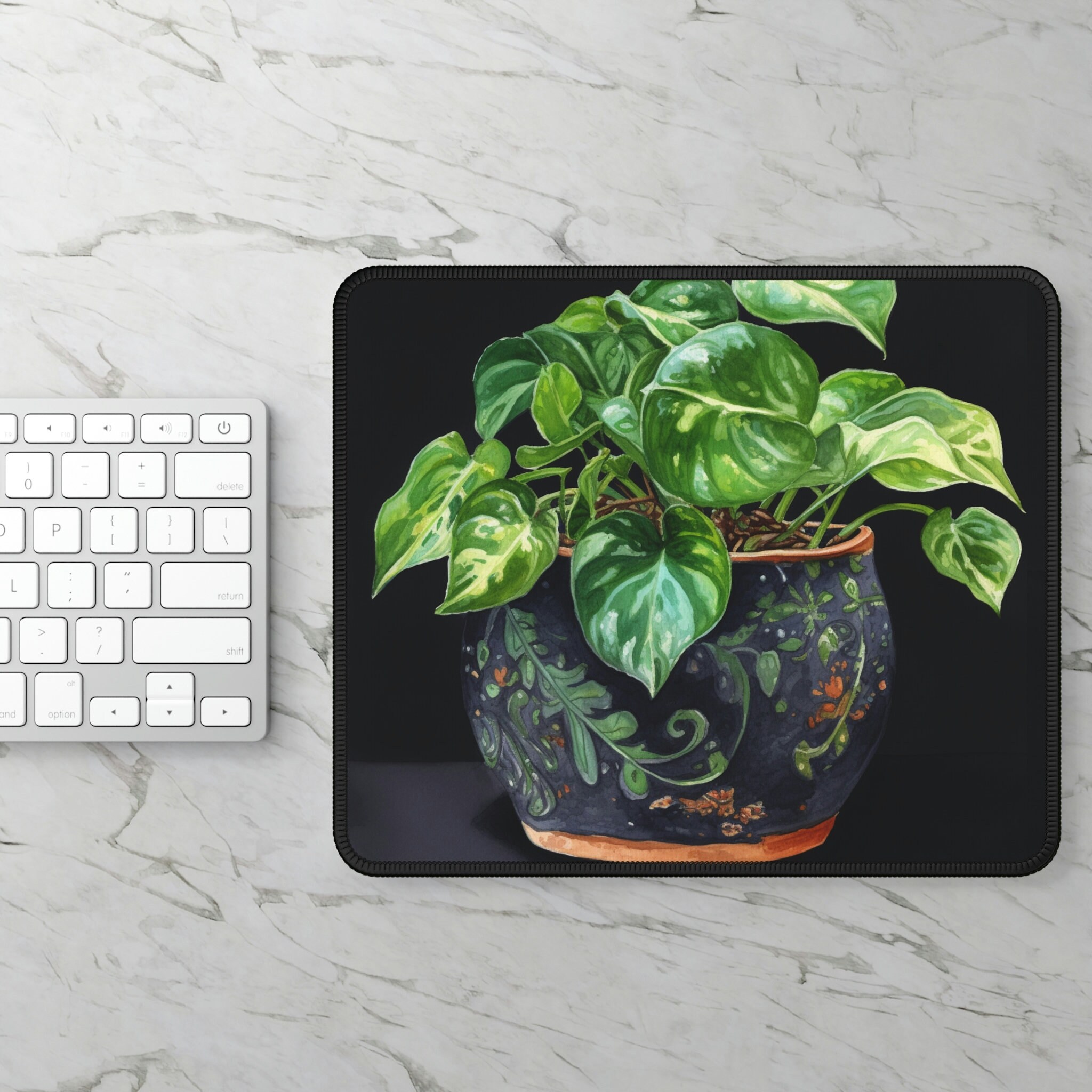 Pothos Plant Mouse Pad: Cottagecore Desk Decor - Etsy