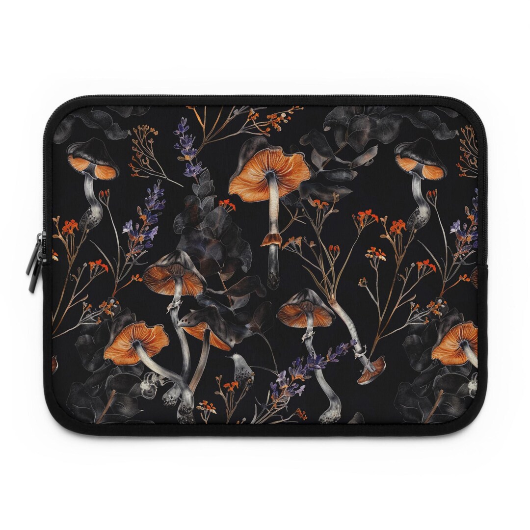 Watercolor Mushroom Laptop Sleeve, Fairycore Fungi Case, 13 15 Inch ...