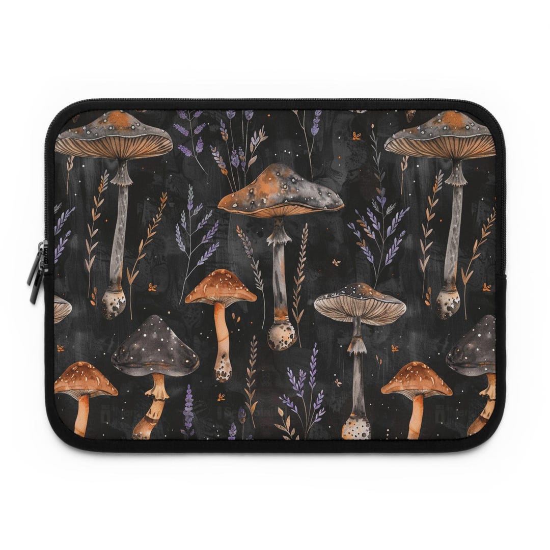 Watercolor Mushroom Laptop Sleeve, Fairycore Fungi Case, 13 15 Inch ...
