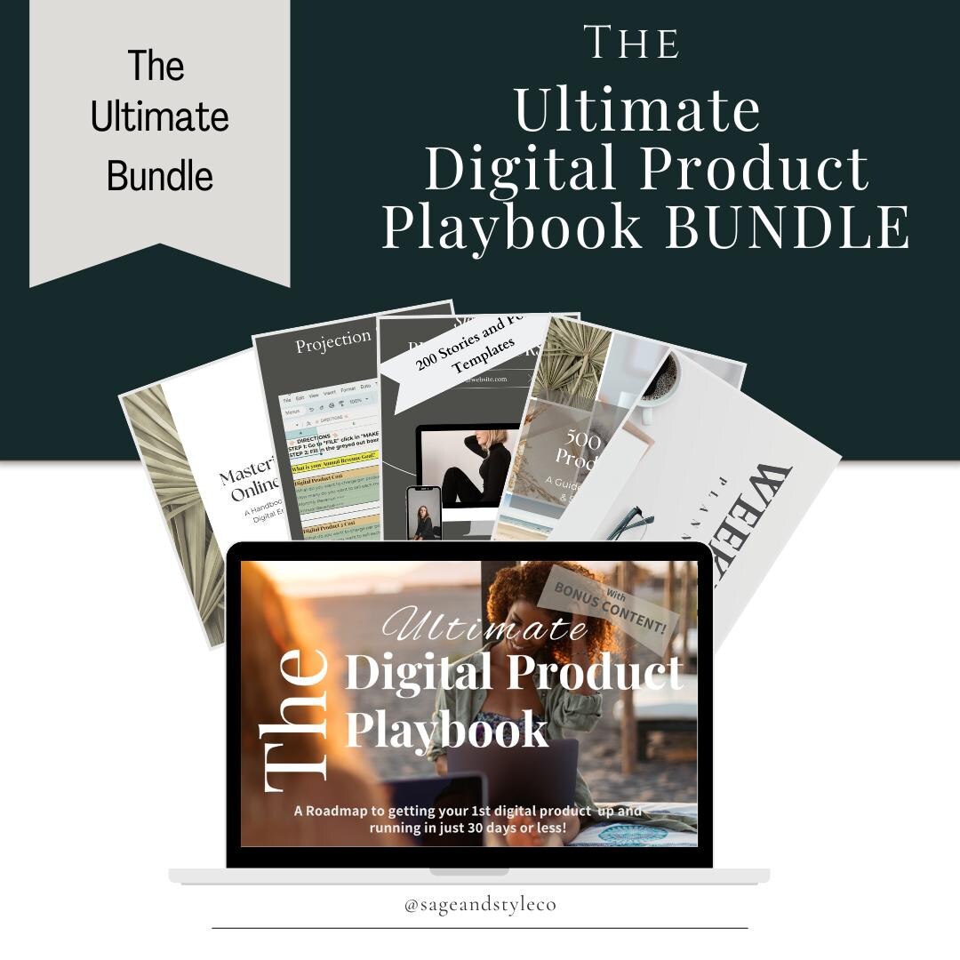 The Ultimate Digital Product Playbook Bundle A Full Bundle of 30 Days ...