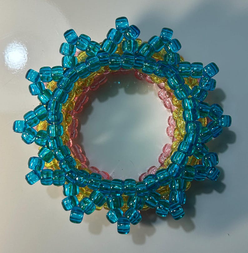 Kandi Mini Rotating Cuff Pansexual Flag - Etsy