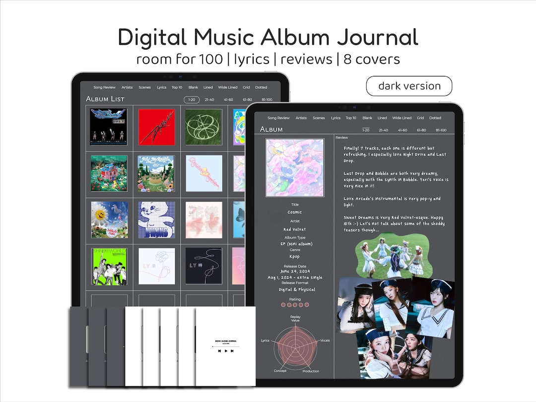 Digital Kpop Journal, Dark Mode, Music Album Tracker, Song Reviews ...