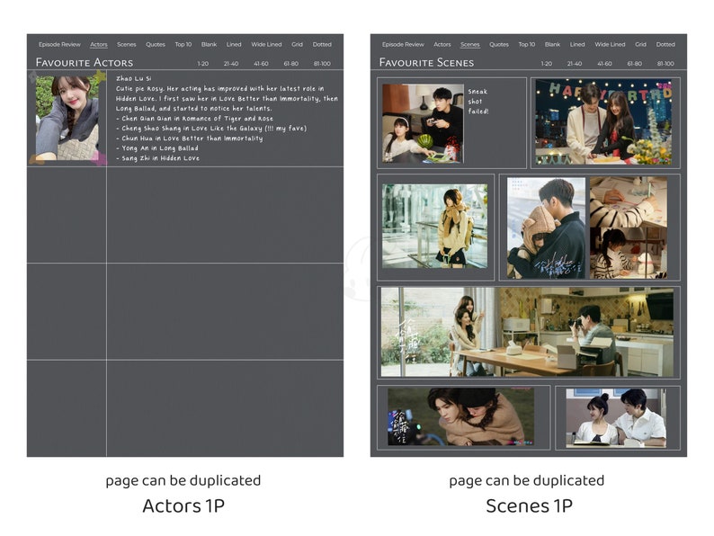 Digital Kdrama Cdrama Jdrama Journal, Tv Series Tracker, Tv Show ...