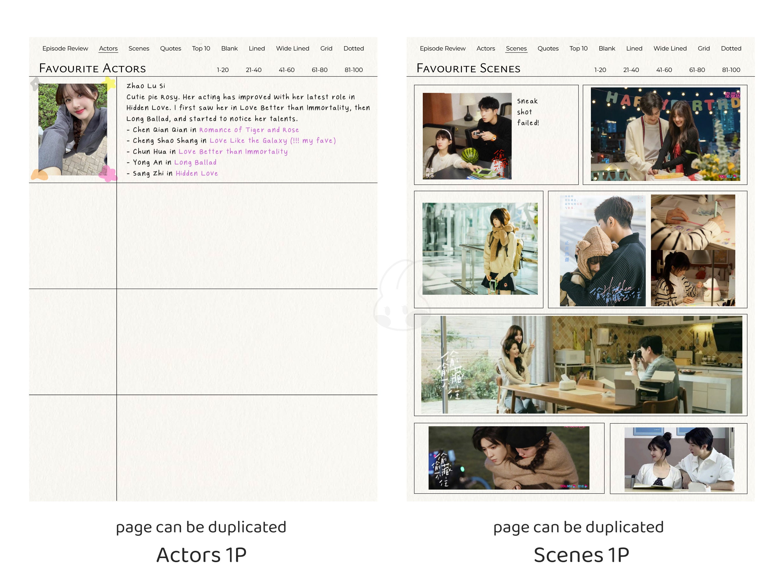 Digital Kdrama Cdrama Jdrama Journal, Tv Series Tracker, Tv Show ...