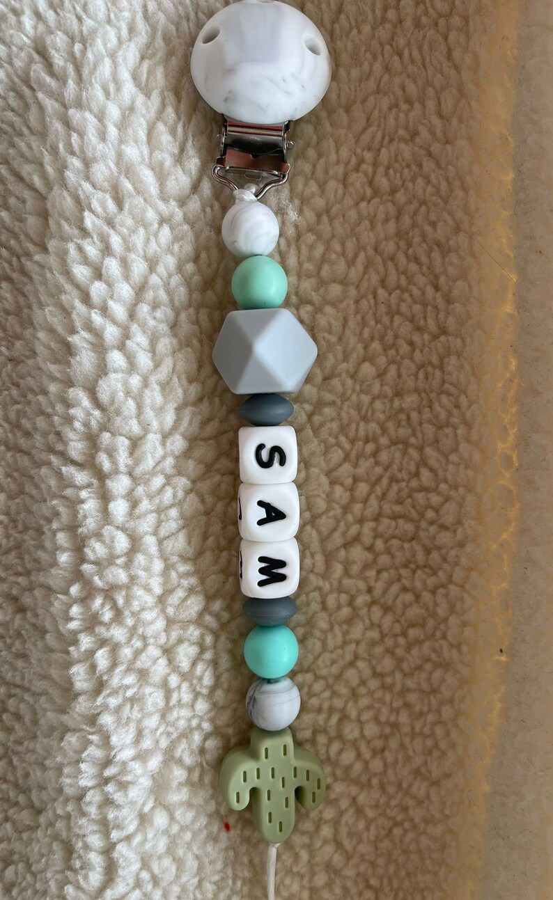 Personalized ZINI Pacifier Clip / Custom Baby Name/ Personalized Baby ...