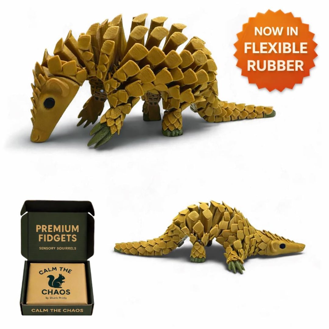 Pangolin Sensory Fidget Toy — Hyperflexi™ Articulated, Realistic Desk ...
